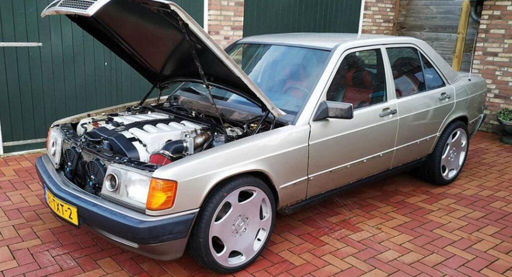 Baby-Benz täysmoottorilla – tämän Mersu 190:n nokalle on kenkälusikoitu ...